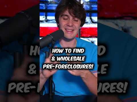How To Find & Wholesale Pre Foreclosure Homes!